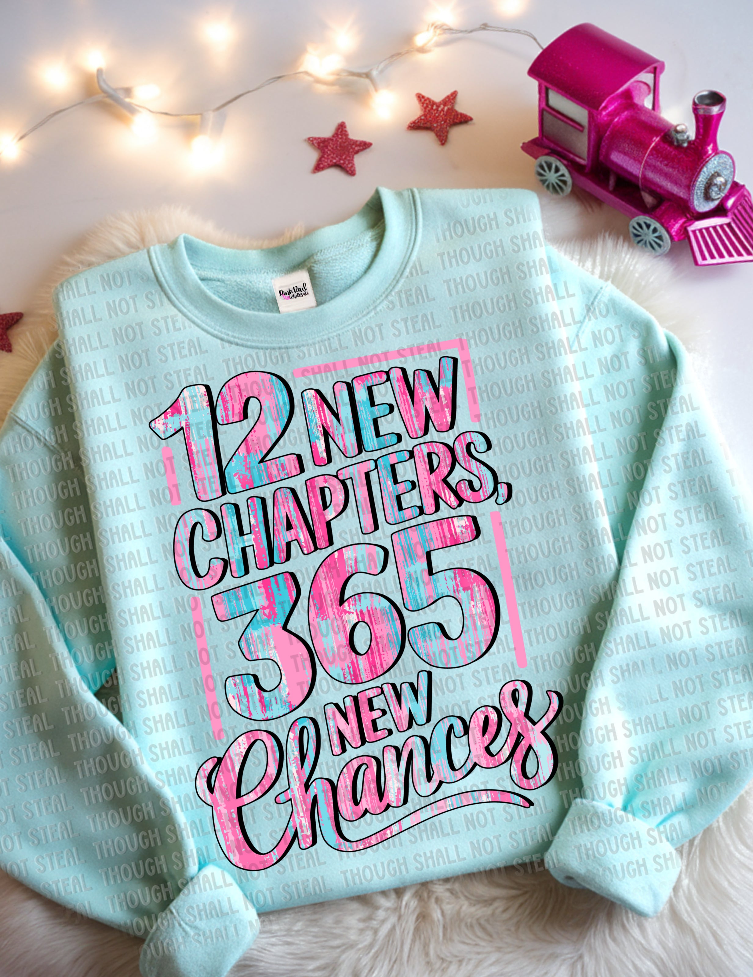 01-40 12 New Chapters Completed Tee – Pink Rail Creations