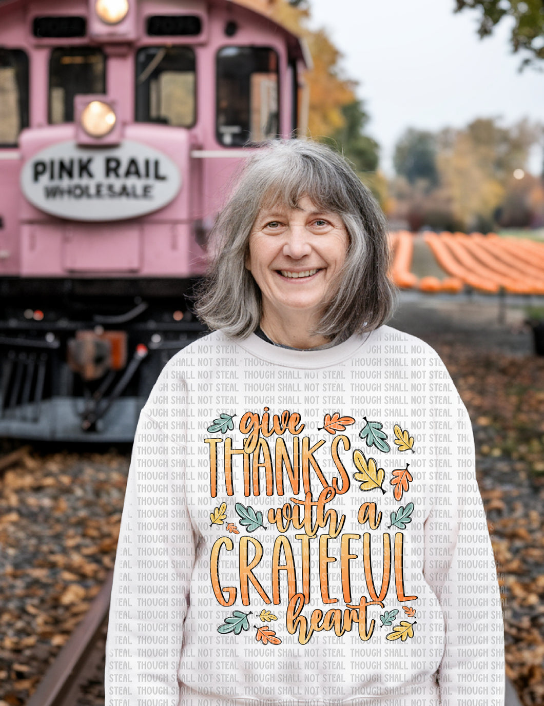 11-61 Give Thanks with a grateful heart DTF TRANSFER ONLY – Pink Rail ...