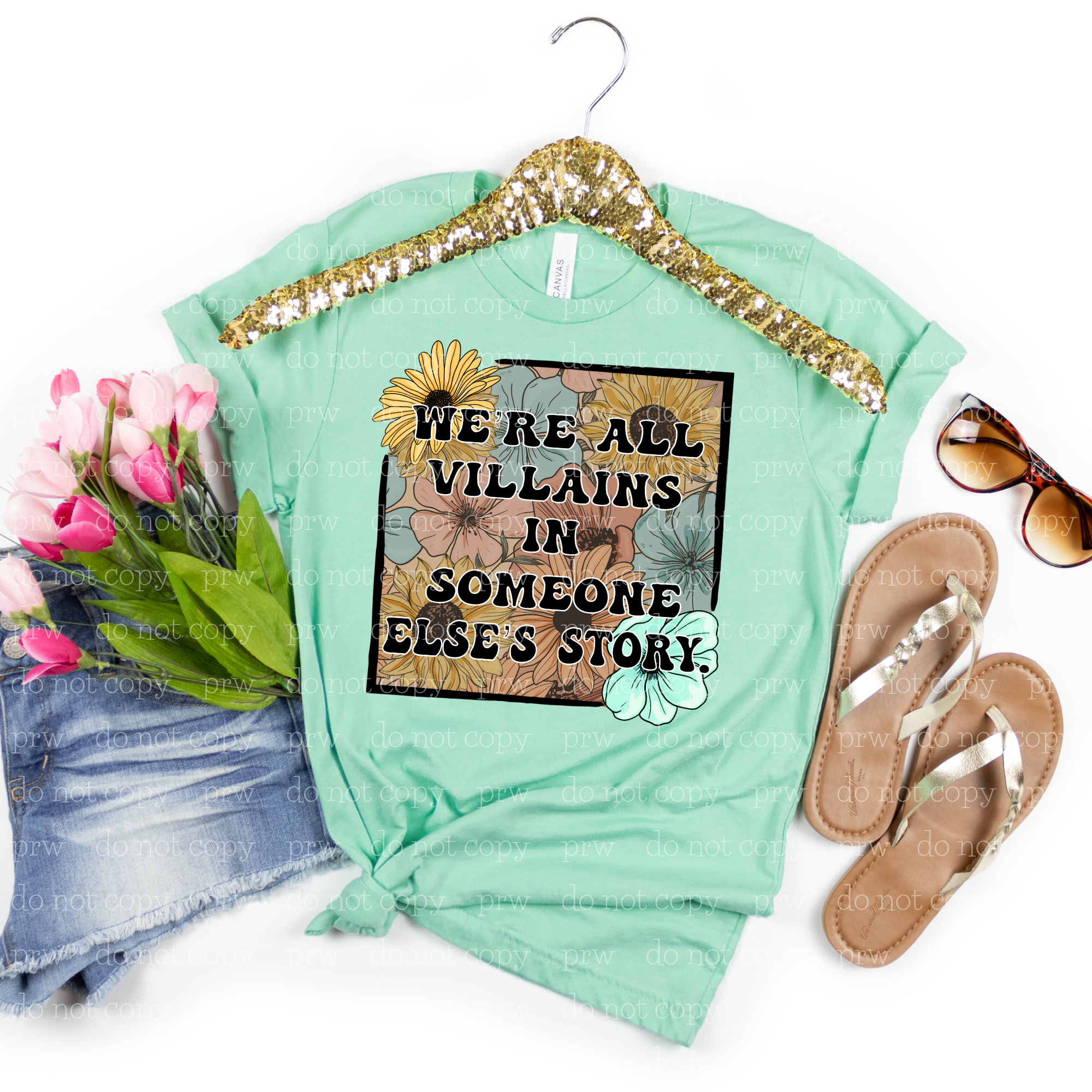D-19 We're All Villains In Someone Else's Story Completed Tee – Pink ...