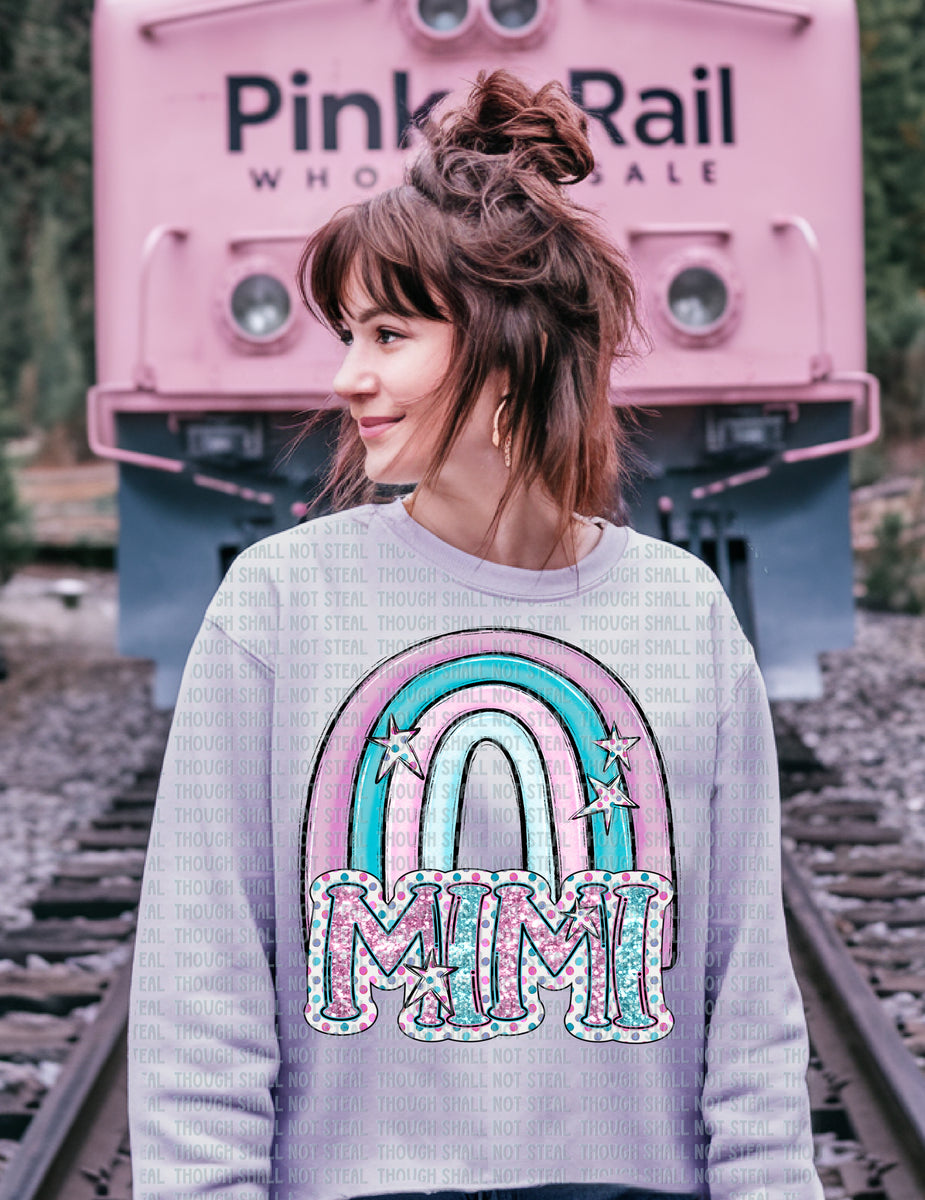 G-25 F Mimi - Rainbow DTF TRANSFER ONLY – Pink Rail Creations