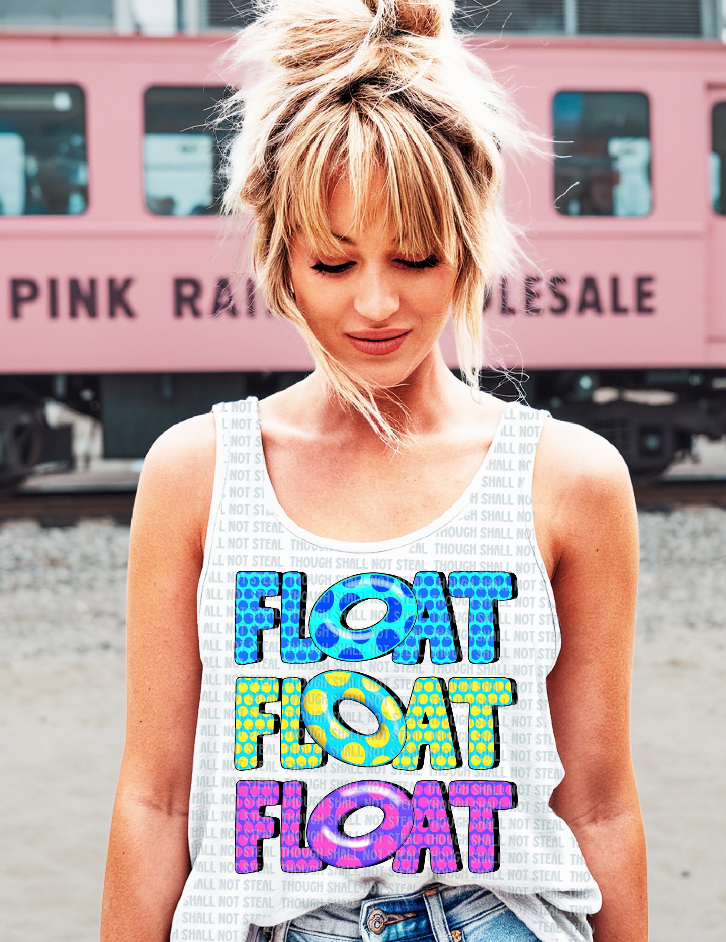 H-206 Float Float Float DTF TRANSFER ONLY – Pink Rail Creations