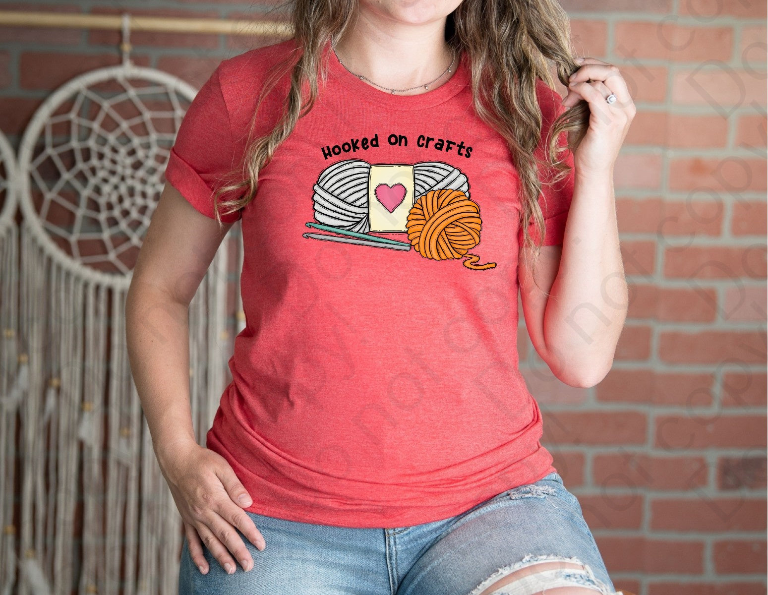 T-21 Hooked On Crafts Yarn Completed Tee – Pink Rail Creations
