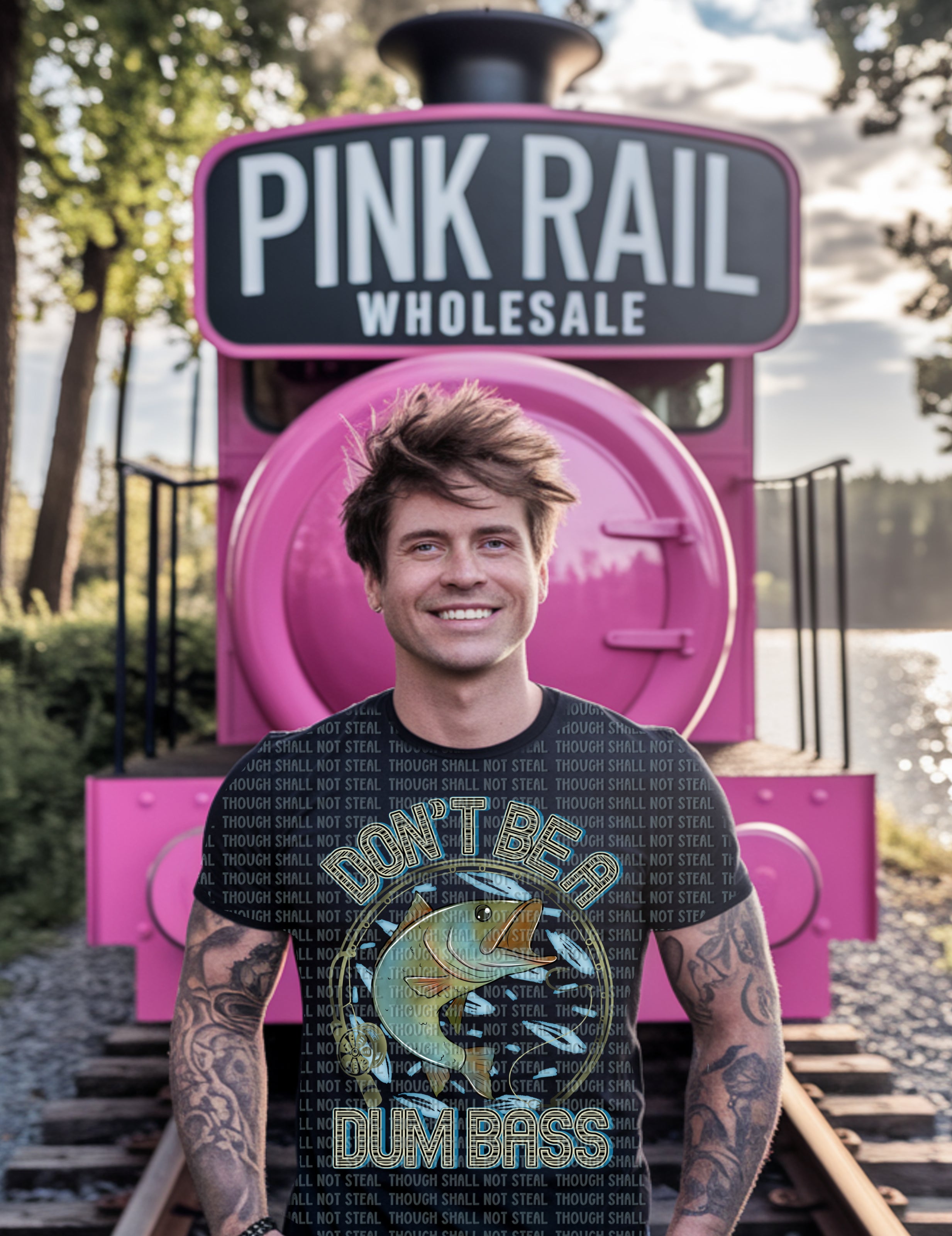 T-53 Don_t be a Dum Bass Completed Tee – Pink Rail Creations