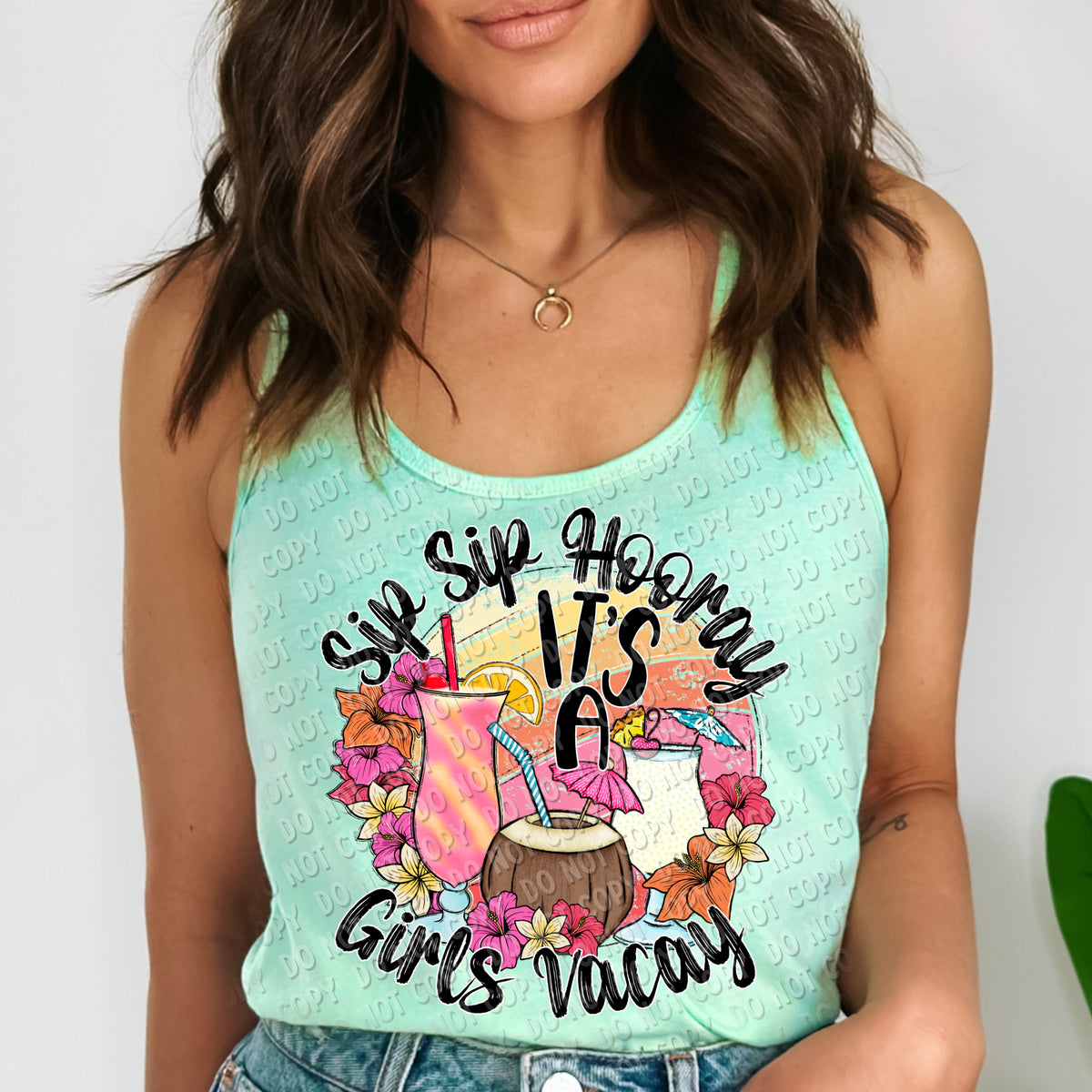 Y-06 Sip Sip Hooray DTF TRANSFER ONLY – Pink Rail Creations