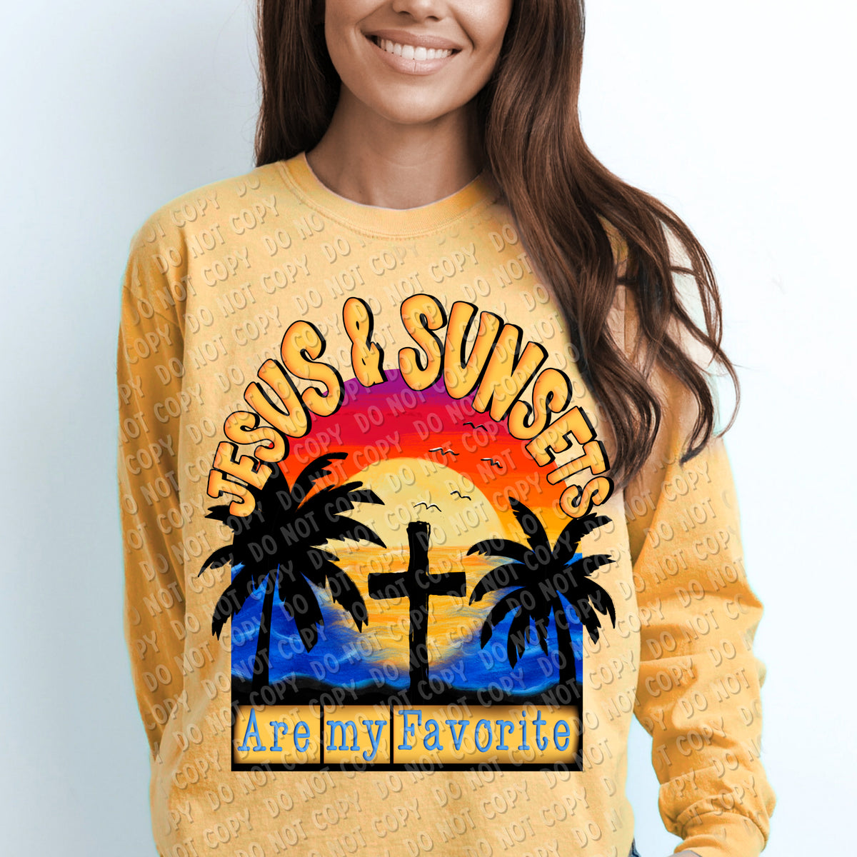 o-24 Jesus & Sunsets DTF TRANSFER ONLY – Pink Rail Creations