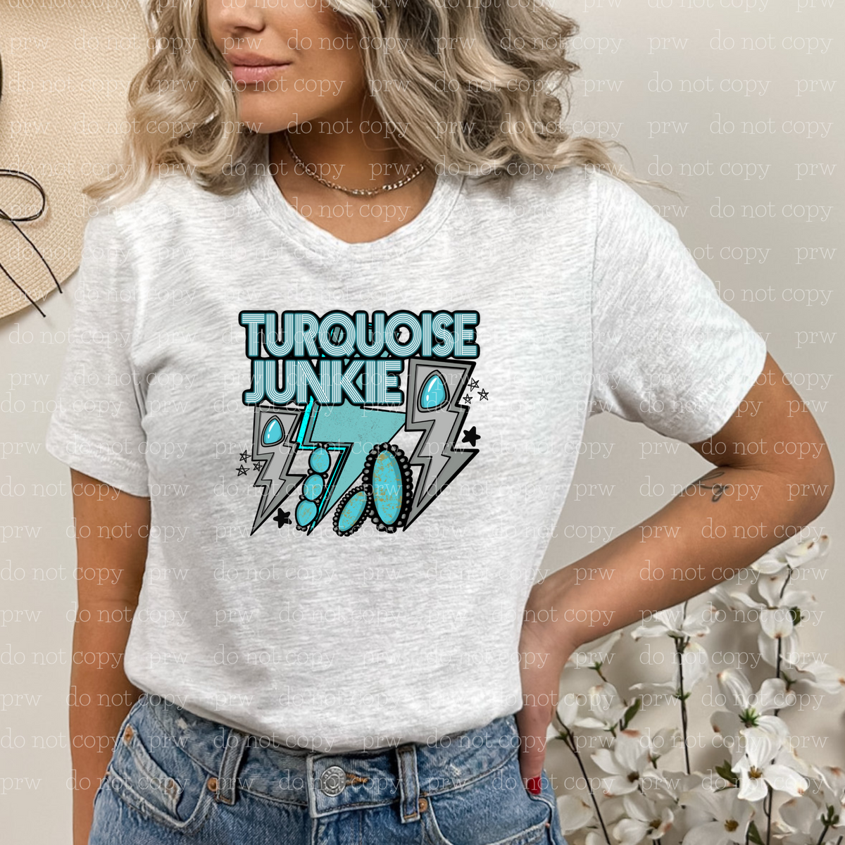 U-07 Turquoise Junkie DTF TRANSFER ONLY – Pink Rail Creations